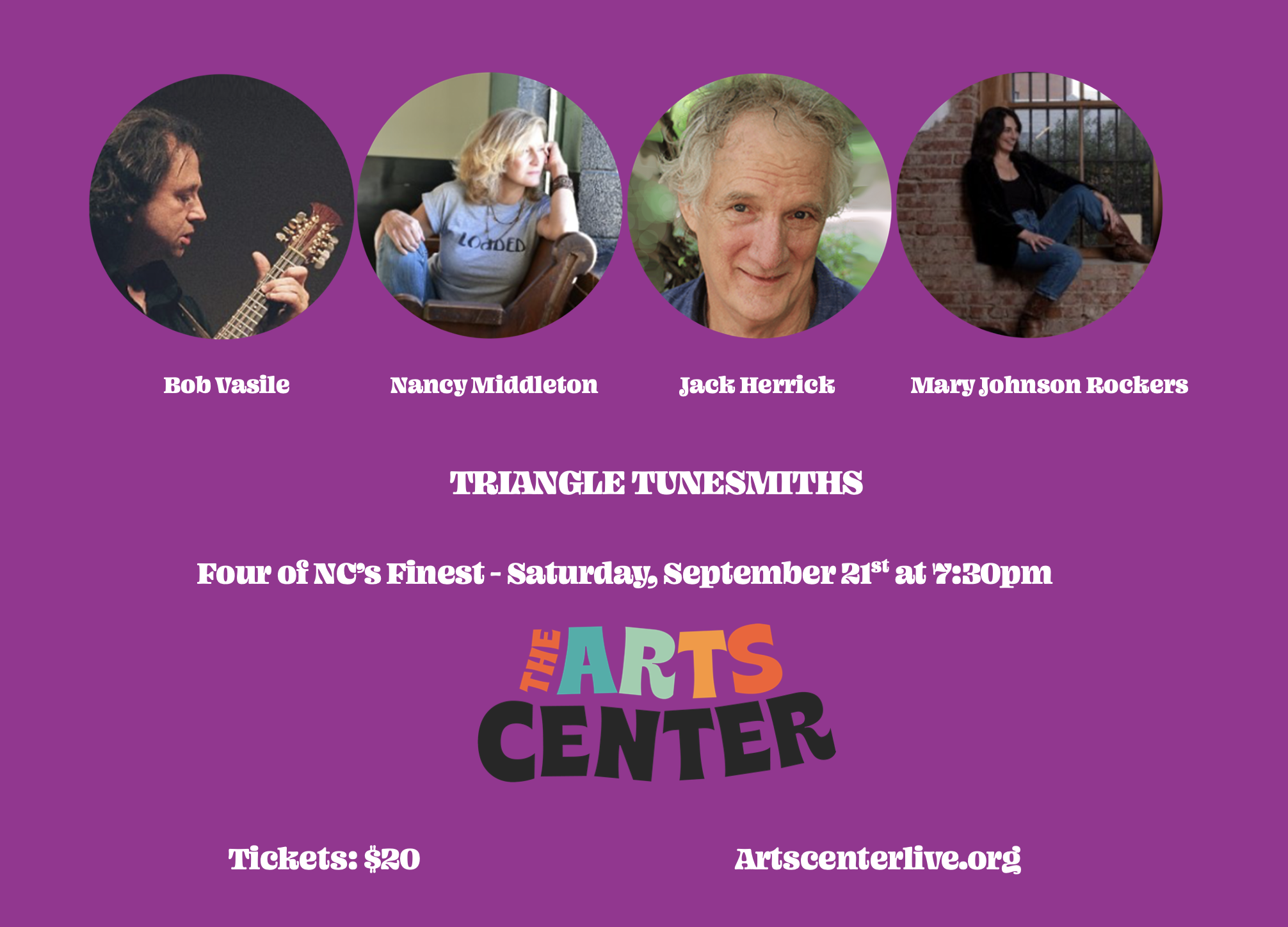 September 21: Triangle Tunesmiths | The ArtsCenter